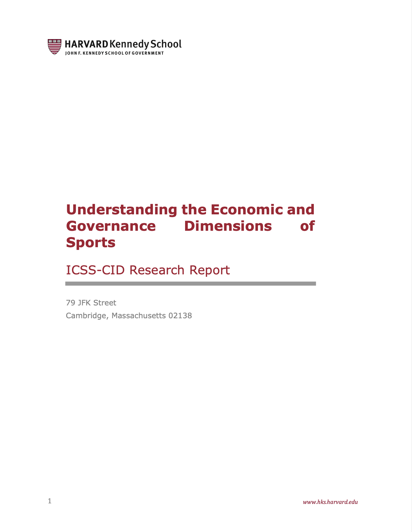 ICSS » Understanding the Economic and Governance Dimensions of Sports ...